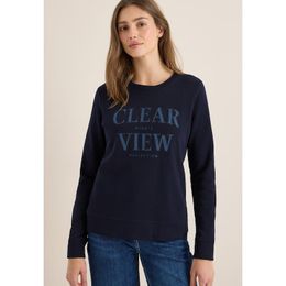 Cecil Sweatshirt, mit Wording Artwork urban dark blue XL (44) XL (44) Sweatshirt f&uuml;r Damen von Cecil