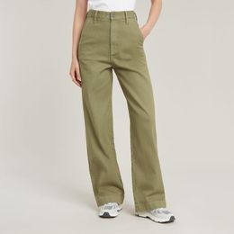 G-Star Raw G-STAR Chinohose »Deck 2.0 High Loose Chino wmn« mit Paspeltaschen ensis green gd 32 - Länge 32 Länge 32 32 Hose von G-Star