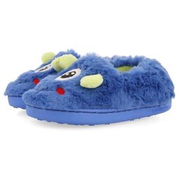Gioseppo Hausschuh »ASTEN« Schlupfschuh, Pantoffel, Winterschuh, Babyschuh mit Warmfutter blau Monster 28/29 28/29 Kuscheliger Hausschuh zum Schlupfen