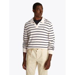 Tommy Hilfiger Polokragenpullover &raquo;ESSENTIAL COTTON LS JONNY COLLAR&laquo; Ivory Petal / Desert Sky M M Strickpullover mit Kragen von Tommy Hilfiger...