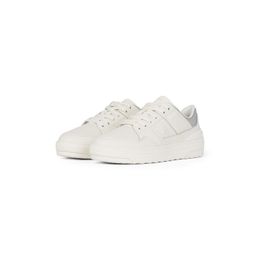 Tommy Hilfiger Plateausneaker »FEMININE BASKET SNEAKER«, Schnürschuh, Halbschuh, Freizeitschuh mit gepolstertem Schaftrand ivory kombiniert 39 39...