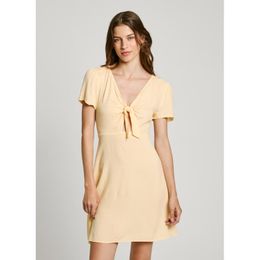 Pepe Jeans Sommerkleid »NANI« mit Knotendetail am Ausschnitt CORNISH YELLOW S - N-Gr N-Gr S Kurzarm und leichtes Tragegefühl durch 100% Viskose