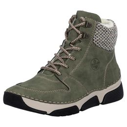 Rieker Winterboots, Schnürboots, Stiefelette mit praktischem Innenreißverschluss khaki 36 36 Schnürboots mit gepolstertem Schaftrand