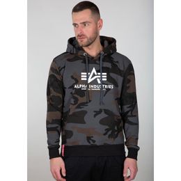Alpha Industries Kapuzensweatshirt »Basic Hoody« black camo XL XL Hoodie mit RBF Tape am Bündchen