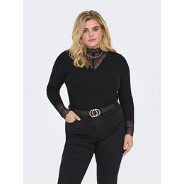 Only CARMAKOMA Langarmshirt &raquo;CARTILDE RIB LACE L/S TOP JRS NOOS&laquo; Black XL XL Langarmshirt von Only CARMAKOMA