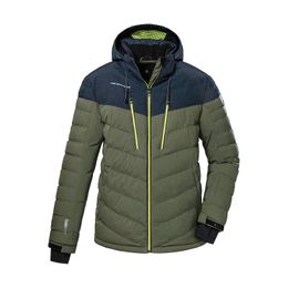 Killtec Skijacke »KSW 115 MN SKI QLTD JCKT« Ski-Steppjacke: Colourblock, 10.000 mm wasserdicht, atmungsaktiv moosgrün M M Steppjacke mit...
