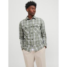 Jack & Jones JACK & JONES Langarmhemd &raquo;JPRCCROY SPRING CHECK OVERSHIRT L/S SN&laquo; lil pad XXL - N-Gr N-Gr XXL Hemd von Jack & Jones