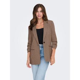 Only Kurzblazer »ONLLETTIE LIFE 3/4 CHECK BLAZER TLR« Decadent Chocolate Checks:NOMAD & TOASTED COCONUT & BLACK 36 36 Modischer Blazer von Only mit...