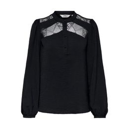 Only Langarmbluse »OHANNA LIFE FR L/S LACE TOP WVN CS« Black XS XS Bluse von Only
