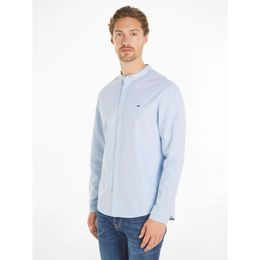 Tommy Jeans Langarmhemd »TJM REG OXFORD MAO SHIRT« mit Logostickerei Moderate Blue M - N-Gr N-Gr M Langarmhemd in Regular Fit, ideal für eine...