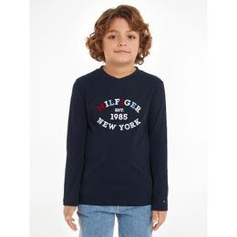 Tommy Hilfiger Langarmshirt &raquo;MONOTYPE FLOCK REGULAR TEE LS&laquo; Kinder bis 16 Jahre mit Logoschriftzug Desert Sky 3 (98) 3 (98) Shirt von Tommy...