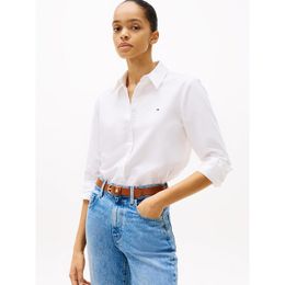 Tommy Hilfiger Hemdbluse »OXFORD RELAXED FIT SHIRT mit Hemdblusenkragen und Stickerei« mit Streifen Optic White 38 38 Klassische Hemdbluse von...