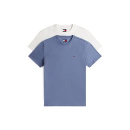 Tommy Jeans Rundhalsshirt »TJM XSLIM 2PACK JERSEY TEE EXT« Packung, 2er-Pack, Logostickerei, 2Pack Ecru / Blue moment M M 2Pack T-Shirt von Tommy...