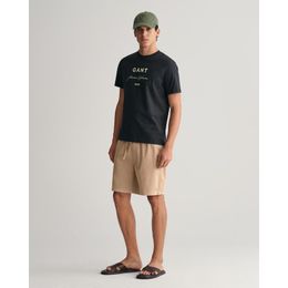 Gant Shorts »DRAWSTRING LOGO SHORTS« mit elastischem Bund und Kordelzug dark khaki XXL - N-Gr N-Gr XXL Shorts von Gant