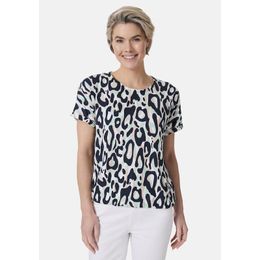 STOOKER WOMEN Kurzarmshirt »STCLEA Print T-Shirt« Regular Fit T-Shirt Spitzen- Shirt für Damen green abstract leo aop 48/50 48/50 Regular Fit