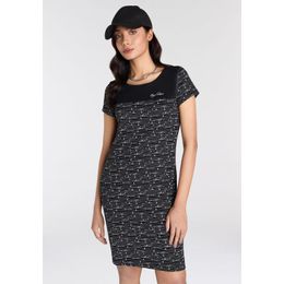 Kangaroos Jerseykleid mit trendigem Allover-Druck Schwarz-Weiß 50 - N-Gr N-Gr 50 Kleid mit kurzen Ärmeln mit Print von Kangaroos