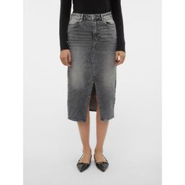 Véro Moda VERO MODA Maxirock »VMVERI HR CALF DENIM SKIRT GA NOOS« Medium Grey Denim S (36) S (36) Langer Jeansrock von Vero Moda