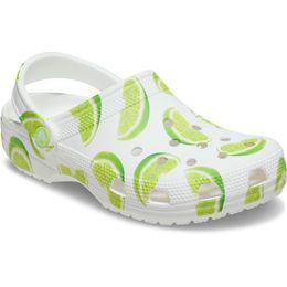 Crocs Clog »Classic Fresh Fruits«, Berufsschuh, Arbeitsschuh mit Noppenfußbett weiß Limette 42 42 Mit coolem Obst-Früchte Design