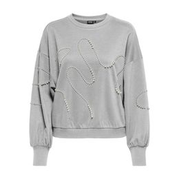 Only Damen Only Sweatshirt &raquo;ONLBROOK L/S PEARL DETAIL CS SWT&laquo; wei&szlig; M