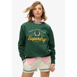 Superdry Sweatshirt »COUNTRY CLUB LOOSE CREW« Deep Green XS XS Sweater von Superdry