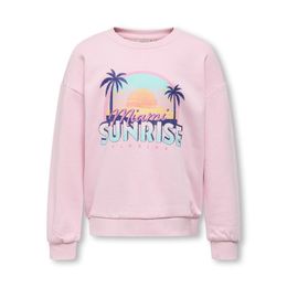 KIDS Only Sweatshirt &raquo;KOGRITA LIFE L/S PRINTED CREW UB SWT&laquo; Roseate Spoonbill 134/140 134/140 Sweater von KIDS Only f&uuml;r M&auml;dchen