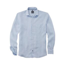 OLYMP Leinenhemd &raquo;Hemd Casual - Leinen&laquo; hellblau XXL - N-Gr N-Gr XXL Langarmhemd mit Manschette f&uuml;r eleganten Look