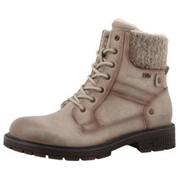 Mustang Shoes Winterstiefelette &raquo;Bienke&laquo; Winterboots mit TEX-Membrane beige 40 40 Perfekt f&uuml;r die kalten Wintertage!