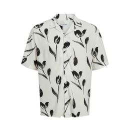 Jack & Jones JACK & JONES Kurzarmhemd »JJEJEFF CHARGE RESORT SHIRT SS SN« mit All-Over Print Cloud Dancer XXL - N-Gr N-Gr XXL Cooles Hemd von Jack & Jones