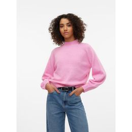 Véro Moda VERO MODA Strickpullover »VMLEAF LS HIGH NECK PULLOVER ENT« Fuchsia Pink Detail:W. MELANGE S S Pullover von Vero Moda