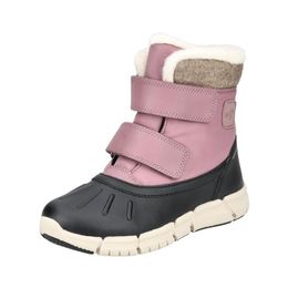 Geox Stiefelette »Stiefelette Lederimitat/Textil« Schwarz/Rosa 32 32 Verschluss: Klettverschluss