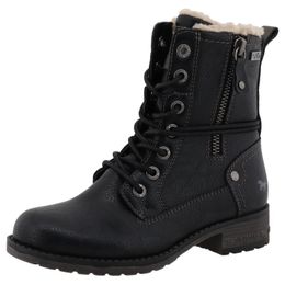 Mustang Shoes Winterstiefel »Concetta« Stiefel, Schnürstiefel mit TEX-Membran schwarz 37 37 Schnürstiefel mit praktischem Innenreißverschluss für...