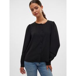 Véro Moda VERO MODA Langarmbluse »VMALVA L/S TAPE SHIRT WVN GA« Black S S Shirtbluse von Vero Moda