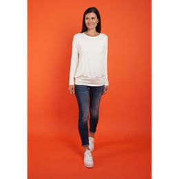 Seidel Moden Langarmshirt mit breitem, elastischen Bund - MADE IN GERMANY offwhite 40 40 Unifarbenes Shirt von Seidel Moden