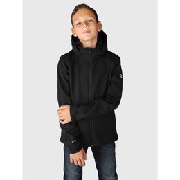 Brunotti Softshelljacke »Mippy Boys Softshell Jacket« mit Kapuze black 140 140 Perfekt für Frühling und Herbst, auch im Winter beim Sport tragbar