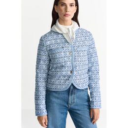 RICHROYAL Kurzjacke Boucle Optic, leicht wattiert, kastiger Schnitt, Glitzerfäden denim blue 34 34 Jacke von RICHROYAL
