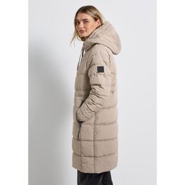 Street One Steppjacke mit Kapuze lange Winterjacke, mit Kapuze Smooth Champagne 38 38 Damenjacke von Street One