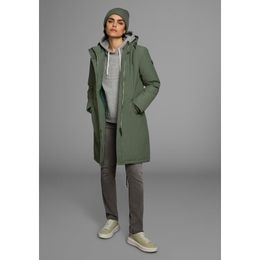 Polarino Parka mit Kapuze Atmungsaktiv, winddicht, wasserdicht, Im Oversize Look, weite Form khaki 50 50 Parka mit Funktion