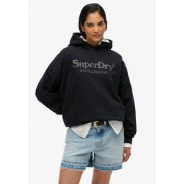 Superdry Kapuzensweatshirt »VENUE METALLIC RELAXED HOOD« Black M M Cooler Hoodie von Superdry