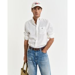 Gant Langarmhemd &raquo;REG COTTON LINEN SHIRT&laquo; white XXL - N-Gr N-Gr XXL Hemd von Gant