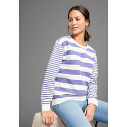 Kangaroos Damen Kangaroos Sweatshirt, im Blockstreifen-Design blau 40/42