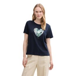 Tom Tailor T-Shirt mit Frontprint dark denim M (38) M (38) T-Shirt für Damen von Tom Tailor