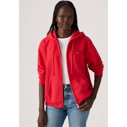Levi's Levi's Damen Kapuzensweatjacke &raquo;EVERYDAY ZIP HOODIE&laquo; mit Logo Stickerei rot XS (34)