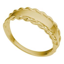 Firetti Fingerring »Schmuck Geschenk Gold 375 Damenring Goldring Borde« gelbgoldfarben 16 Zeitlos schlichter Ring mit Kordelrand