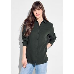 Cecil Klassische Bluse mit Brusttasche strong khaki M (40) M (40) Musselin Bluse von Cecil