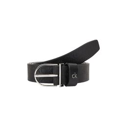 Calvin Klein Lederg&uuml;rtel &raquo;CK METAL ROUND BUCKLE 2.5_MONO&laquo; mit Logoschriftzug Ck Black