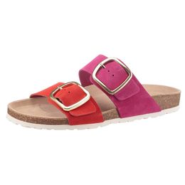ANISTON SHOES Pantolette, Sommerschuh, Hausschuh - NEUE KOLLEKTION orangerot-fuchsia 37 37 Mit zwei verstellbaren Schnallen