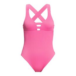 Roxy Badeanzug »Love Rib Asia« Pink Guava L L Stoff: Weicher, robuster, ,...