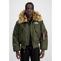 Alpha Industries Winterjacke »45/P Hooded Custom« dark green 5 XL 5 XL Flight Nylon Stoff