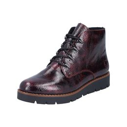 Rieker Schnürstiefelette »Stiefelette Lederimitat« Bordeaux 42 42 Verschluss: Schnürung