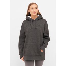 Bench. Kapuzensweatshirt &raquo;ISLANNE&laquo; CHARCOAL MARL 46 46 Langer Hoodie von Bench